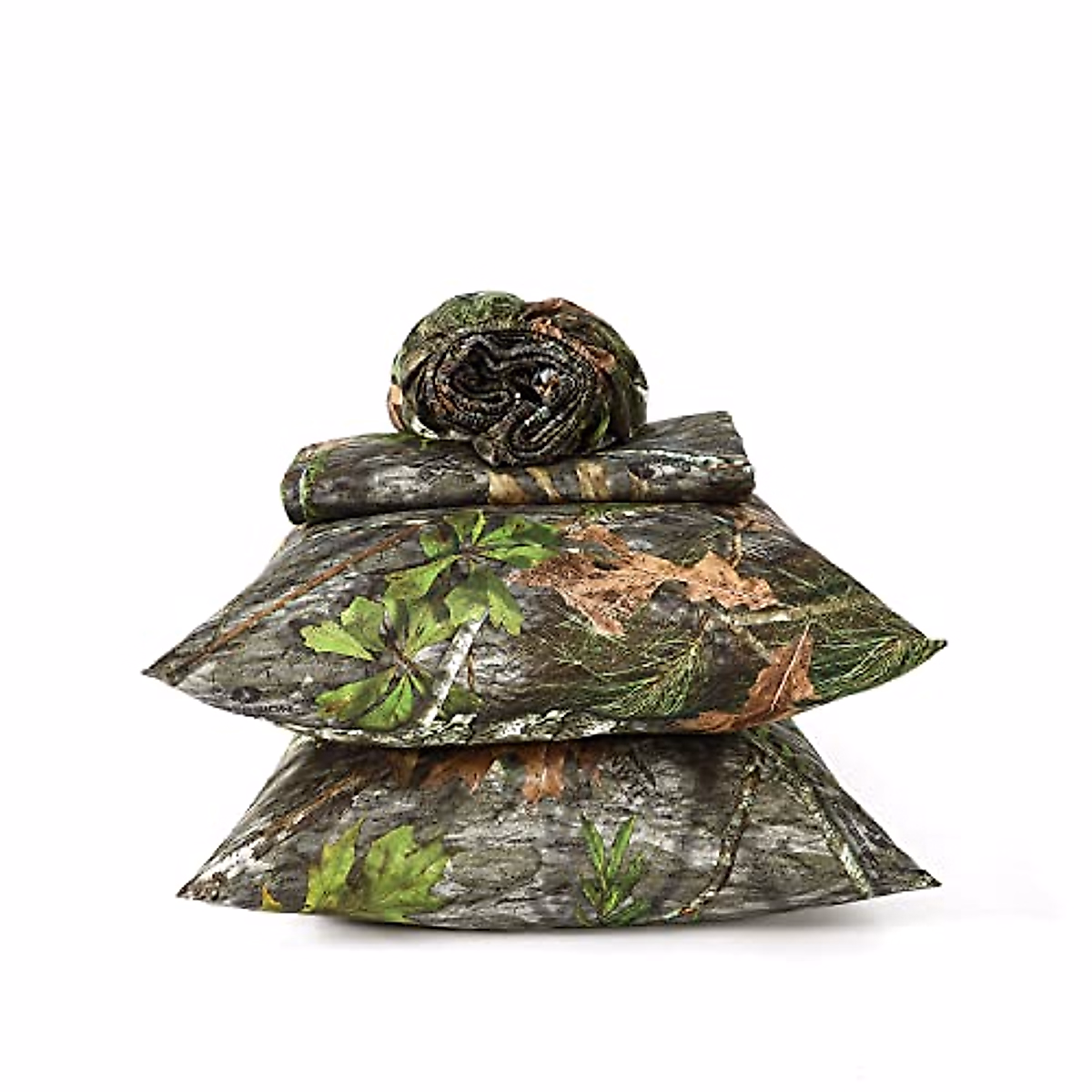 VISI-ONE Microfiber Obsession NWTF 4 PC Camo Bedding Set - Lightweight Camouflage Sheets with Pillow Cases – Rustic & Hunting Bed Sheet Set with Deep Pocket Fitted Sheet - Full