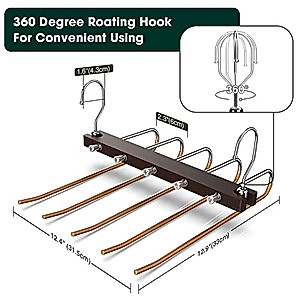 Ulimart Multi Functional Pants Rack -2 Pack- Pants Hanger 5-Layers Pants Hangers Space Saving,Pants Hangers for Men for Scarves Trousers Slack,Pants Organizer for Closet