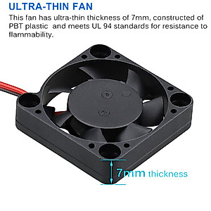 GDSTIME 30mm x 30mm x 7mm PH 2.0 12v Dc Brushless Cooling Fan
