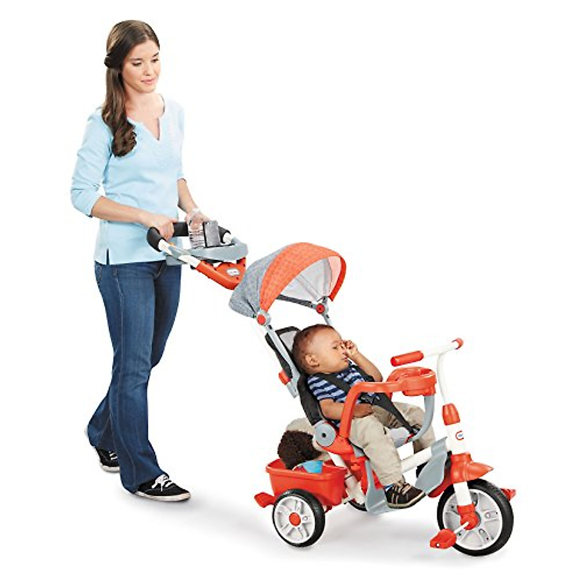 Little Tikes 5-in-1 Deluxe Ride & Relax, Reclining Trike - Red