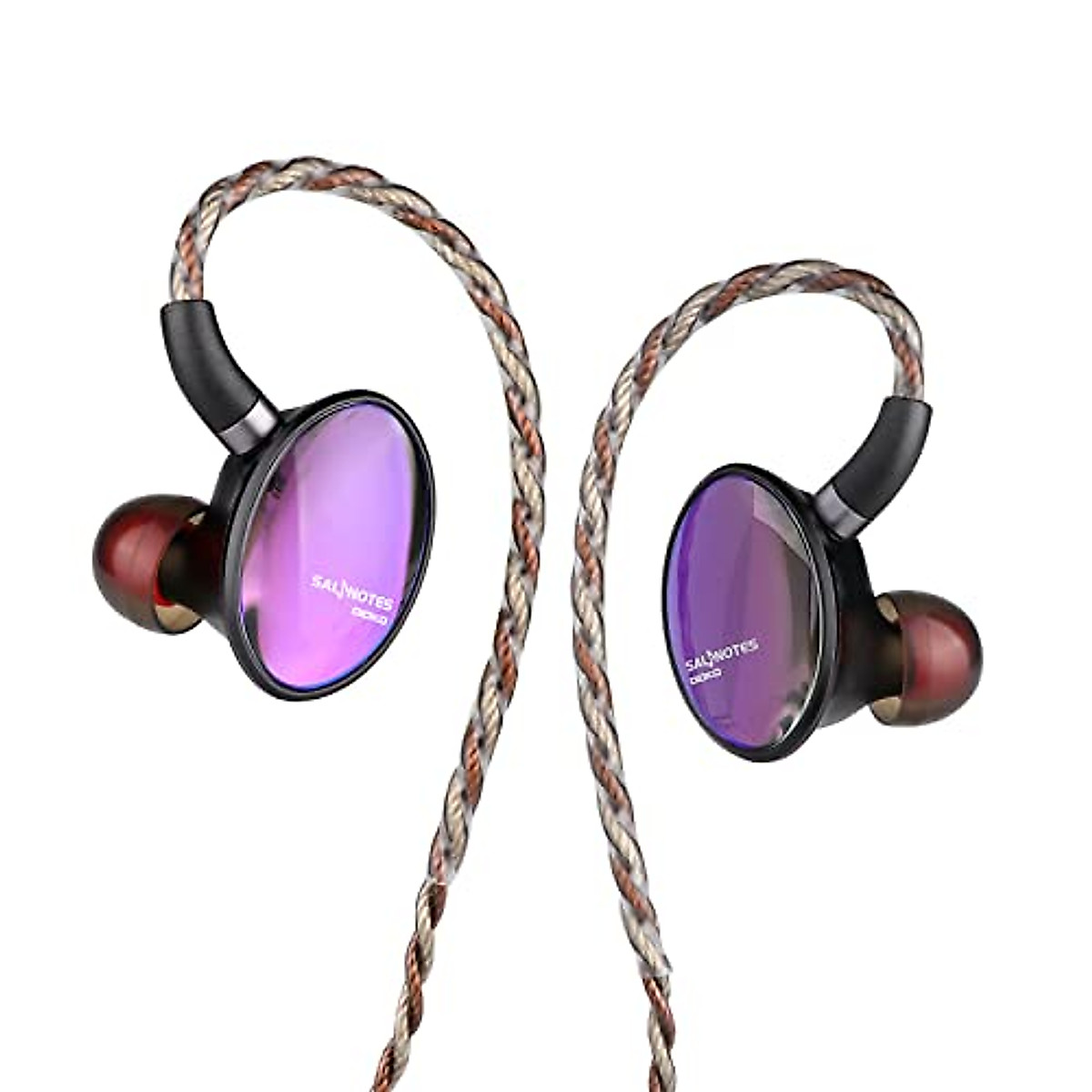 7Hz x Crinacle Salnotes Dioko HiFi 14.6mm Planar Diaphragm Driver in Ear Earphone IEMs with CNC Aviation-Grade Aluminum Case, Detachable 4-Core Litz OCC Copper Cable for Audiophile Musician Studio