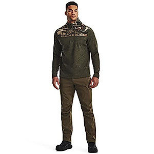 Under Armour mens Specialist Grid ½ Zip Hoodie, (390) Marine OD Green/UA Forest All Season Camo/Marine OD Green, Medium