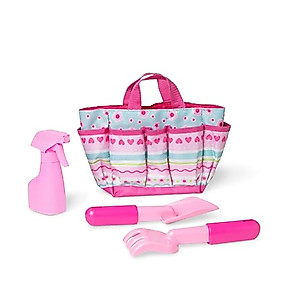 Melissa & Doug Sunny Patch Pretty Petals Gardening Tote Set,for 3+ years, With Tools