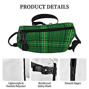 Crossbody Sling Backpack St-Patrick-British-Green-Plaid Travel Hiking Chest Daypack One Strap Shoulder Bag