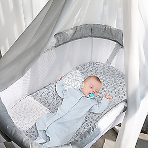 Muslin Bassinet Sheets for Baby Girl Boy, Boho Baby Bassinet Sheets Fitted for Oval Hourglass Rectangular Bassinet Mattress Pad(32"x16"), Soft Breathable Rayon Made Form Bamboo, 2 Pack