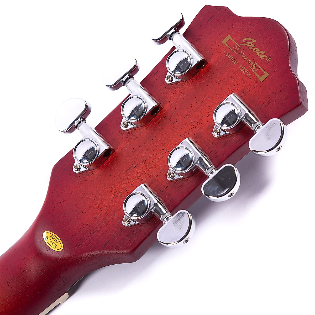 Grote Electric Guitar Matte Finished Mahogany Simi-hollow Body with Gigbag GT335-009 (CS)