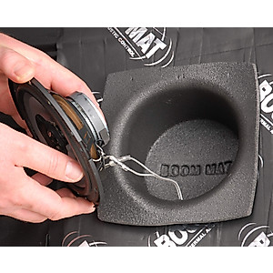 Design Engineering 050330 Boom Mat Speaker Baffles, 6.5" Round (Pack of 2), Black
