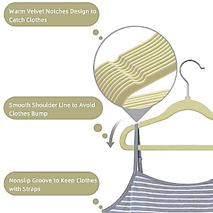 Kids Velvet Hangers, Velvet Baby Hangers Kids Felt Hangers Toddler Velvet Hangers (Black 30Pack)