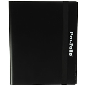 BCW Pro-Folio 9-Pocket Card Album - Black | Archival Safe, Side-Loading Trading Card Binder | Premium Collectible Storage Solution for Trading Cards, TCG, Sports Cards, and More - 360-Card Capacity