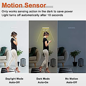 Closet Lights Motion Sensor Under Cabinet Lights Battery Operated 2 Pack Night Light Bar, LED Lights Wireless Stick-on Anywhere, Safe Lights for Kitchen Closet Cabinet Wardrobe Stairs Bedroom (Warm)