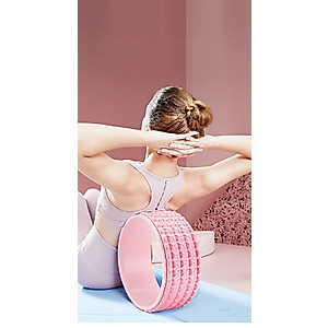 Tpe Yoga Mat Two-Color Thickened Exercise Mat Widened and Lengthened 6MM Fitness Mat Dance Exercise Mat (Pink)