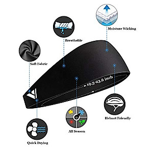 Vgogfly Running Headbands for Men Sweatbands Sports Sweat Bands Mens Workout Thin Fitness Gym Yoga 4 Pack