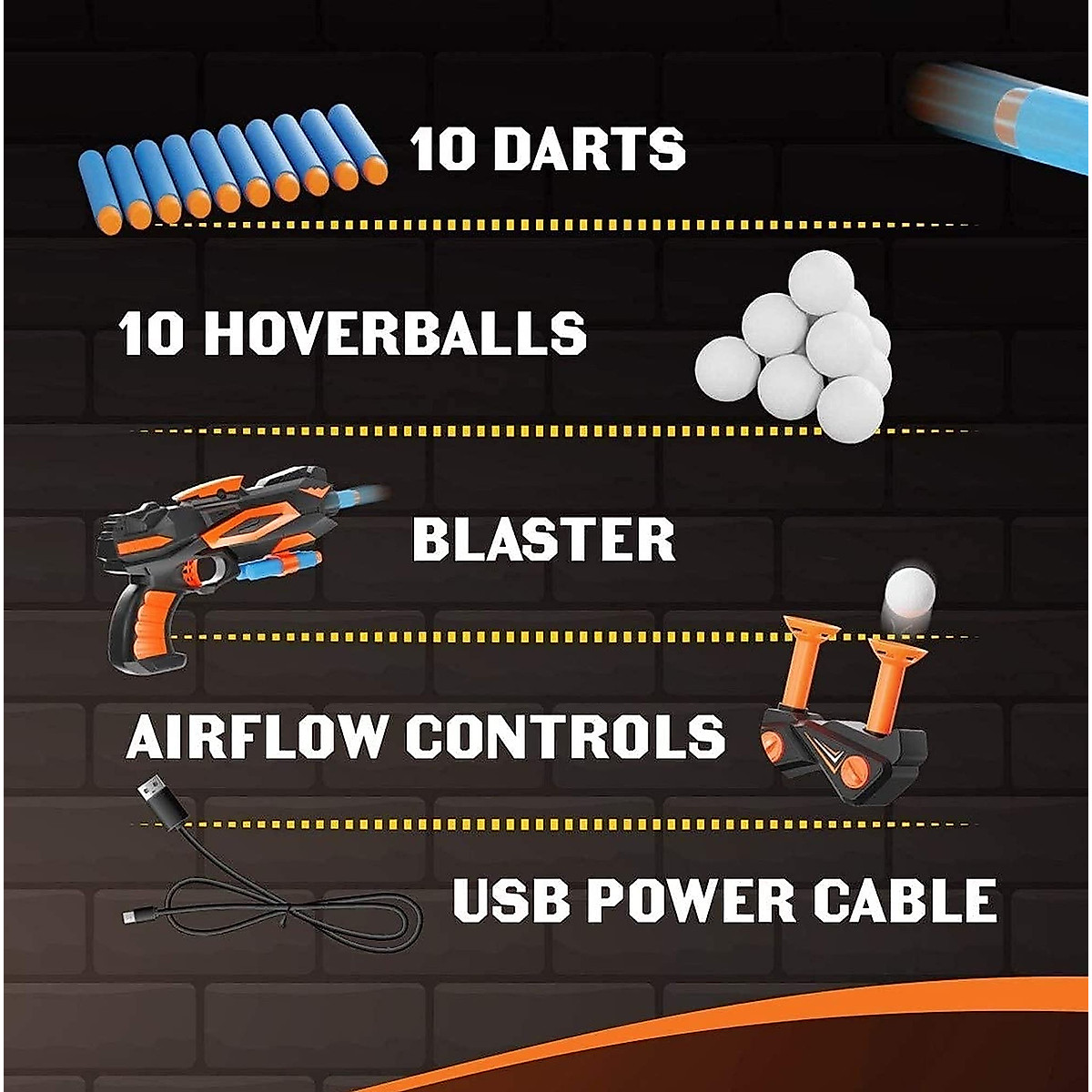 Hover Shot Shooting Toy for Kids - Ball Target Game for Nerf Guns - Cool Birthday Gifts Toys for Boys Age 6+ Year Old Boy Best Teenage Gift Idea - Gun, Targets & Darts - Powered by Plug or Batteries