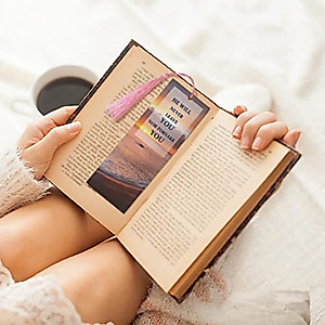 60 Pieces Bible Verse Bookmarks with Tassel Book Mark Religious Christian Gifts for Women Inspirational Scripture Bookmarks Motivational Positive Page Marker for Church Supplies (Tranquil Pattern)