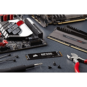 Corsair MP400 4TB M.2 NVMe PCIe x4 Gen3 SSD (Sequential Read Speeds of up to 3,480 MB/s, Write Speeds of up to 3,000 MB/s, High-Density 3D QLC NAND) Black