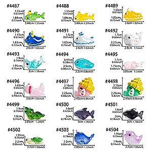 FUNSHOWCASE Miniature Sea Figurines 1:12 1inch Charm 18-Count Epoxy Art UV Resin Inlay Diorama Aquarium Terrarium Fairy Garden