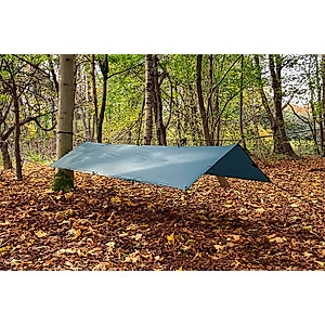 DD Hammocks - DD SuperLight Tarp S (9ft x 5ft) - 100% Waterproof Ripstop Nylon Compact Ultralight & Multifunctional Rainfly Tarp Tent Bivvi Cover for Camping Hiking Bikepacking & Day Shelter