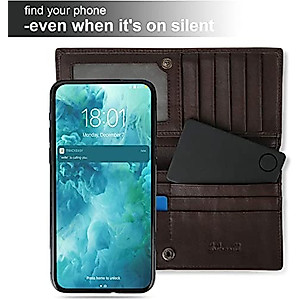 NUFR Wallet Tracker Finder Locator, Small Best Slim GPS Credit Debit Card Find Wallet Location Chip Tracker Device for Men Lost Waterproof with Built-in 24-30 Months Battery