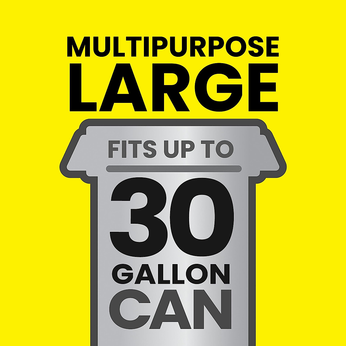 GLAD ForceFlex Large Drawstring Trash Bags, 30 Gallon Black Trash Bags for Large Kitchen Trash Can, Mountain Air Scent to Eliminate Odors, 50 Count (Package May Vary)