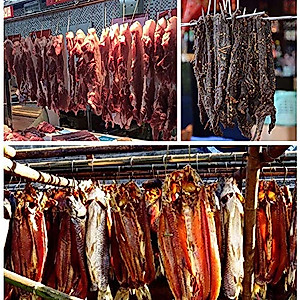 Meat Hooks 20Pcs,Premium Butcher's Hook,Stainless Steel Wall S-Shaped Hooks–for Hot and Cold Smoking,Stainless Steel Meat Hook, Chicken Hunting Smoking Ribs(13cm,Pack of 20) (20PACK Meat Hooks)