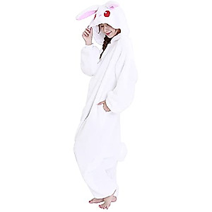 SAZAC Fluffy Rabbit Kigurumi - Onesie Jumpsuit Halloween Costume