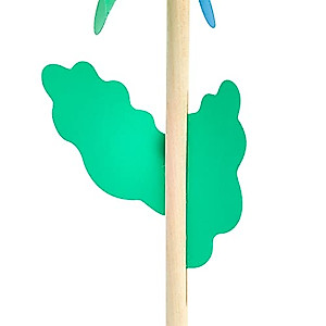 12 Pack Rainbow Flower Pinwheels for Yard and Garden, Outdoor Decorations, Party Favors for Kids (11.2 In)