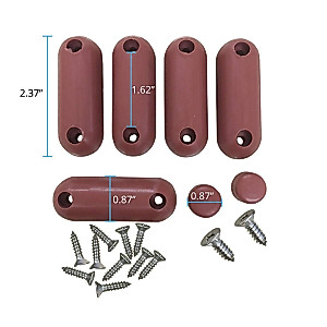 Renovators Supply Manufacturing Toilet Seat Bumper, 7 Brown Silicone Toilet Seat Bumpers