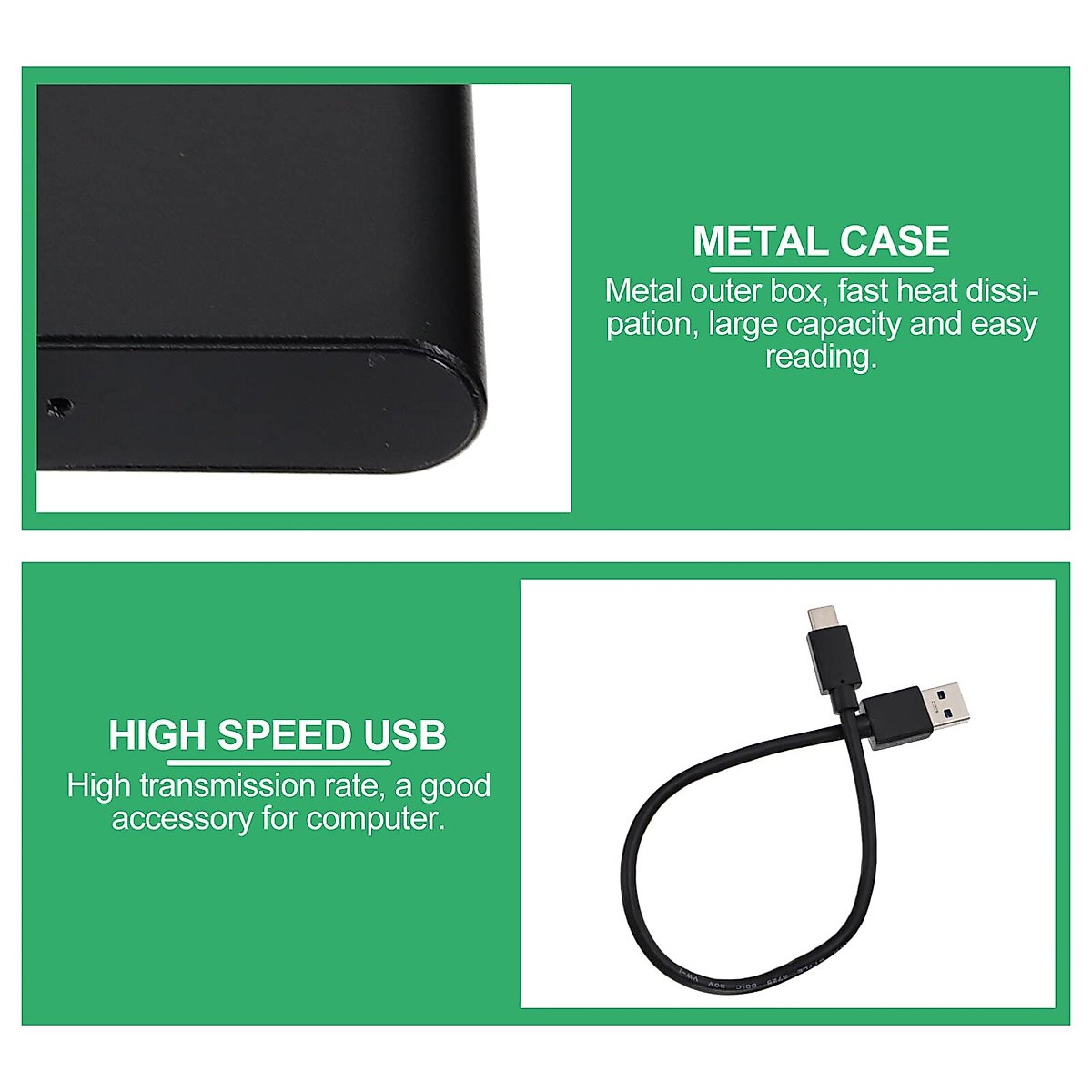 Totority 1pc Ssd Solid State Drive External Hard Drive USB c S Storage Expansion External Hard Disk Ssd Hard Drive External 2tb External Hard Drive Ssd 2tb Ssd Hard Disk 1t Computer Metal
