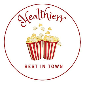 Ultimate Movie Night Popcorn Kit Bundle of Golden Barrel Butter Flavored Coconut Oil ( 32 oz ) and Flavacol Seasoning Salt ( 35 oz ) with 20 of Popcorn Bag (15 bags of 1 oz and 5 bags of 32 oz ) and Healthierr Sticker!!