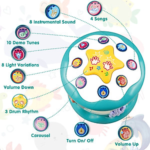 Cozybuy Baby Toys 6 to 12 Months, Musical Toys for Babies 6-12 Months, Light Up Crib Toys for Infants 0-6-12 Months, Crawling Learning Infant Toys 0-18 Month Toddlers 1 2 3 Year Old Boy Girl