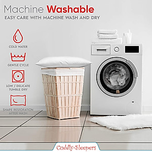 Digital Decor Toddler Pillow - 100% Cotton Outer Fabric - Made in USA Baby Pillow Perfect for Sleeping in Daycare Preschool, Portable Travel Pillow for Neck Head and Spine - 13"x18"