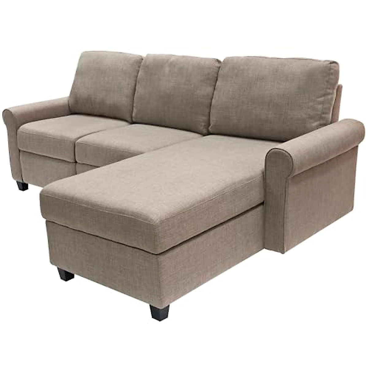 Serta Copenhagen Reclining Sectional with Right Storage Chaise - Oatmeal