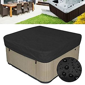 LYNICESHOP Square Hot Tub Cover, Heavy Duty Waterproof Oxford Cloth Hot Tub SPA Cover, Dust-Proof UV Resistant, 78.7 x 78.7 x 11.81 Inch