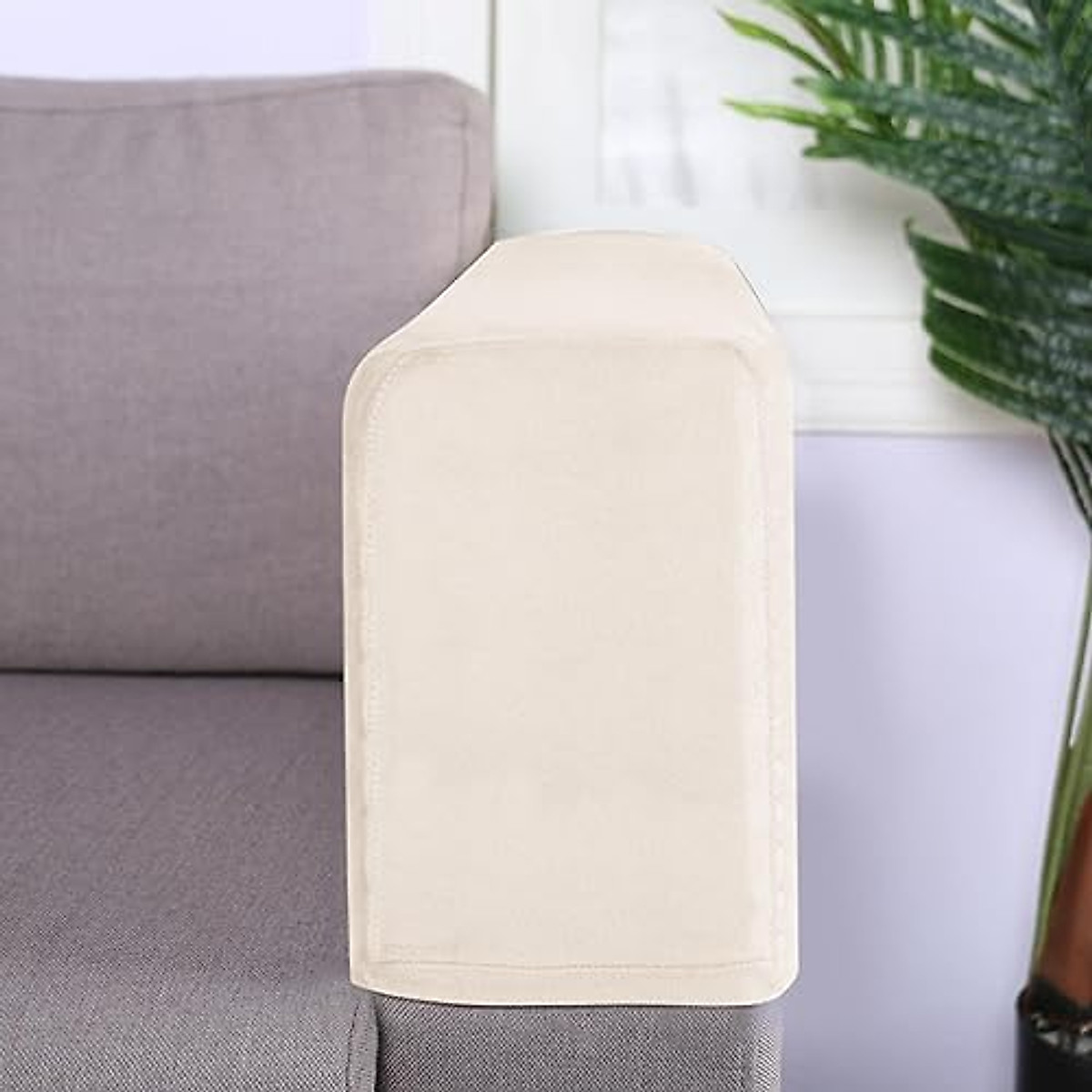 Couch Arm Covers Sofa Armrest Cover Sofa Arm Slipcovers Elastic Sofa Arm Covers Non Slip Furniture Protector Armchair Slipcover Pack Of 2 (Light Couch Covers for 3 Cushion Couch Sofa (Beige, One Size)