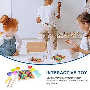 balacoo Bead Elimination Board Game for Adult Rainbow Ball Toy Wooden Toy