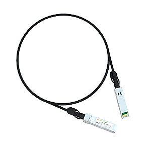 New 10G SFP+ DAC Twinax Cable, Passive, Compatible with Most Fiber Switch, Black Color 10GbE (0.5 Meters(1.6ft))