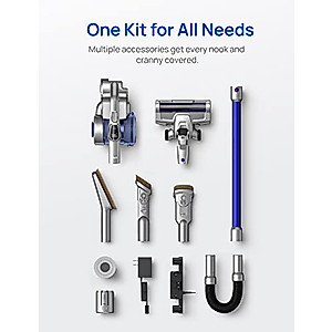 Dreo Cordless Vacuum Cleaner, 25kPa 550W Strong Suction, 3000mAh Detachable Battery, Up to 60 Mins, Handheld/Stick Vacuum with Auto Detect, Tools for Pet Hair, Car, Carpets, Hard Floors, PowerLeap