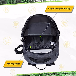 KINGS TREK Dry Bag, TPU Waterproof Backpack with Airtight Zipper, 20L Floating Waterproof Pack with Phone Case (Grey, 20L)