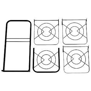 STARNOONTEK Under Sink Organizers and Storage, Kitchen 4 Tiers Adjustable Pots Organizer Space Saving Pan Rack for Under Sink Cabinet Countertopm,Black