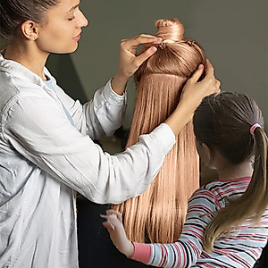 Cosmetology Mannequin Head with Synthetic Hair and Adjustable Stand 26-28" Blonde for Braiding Hair Styling Training Hairart Hairdressing Salon Display (Blonde 2)