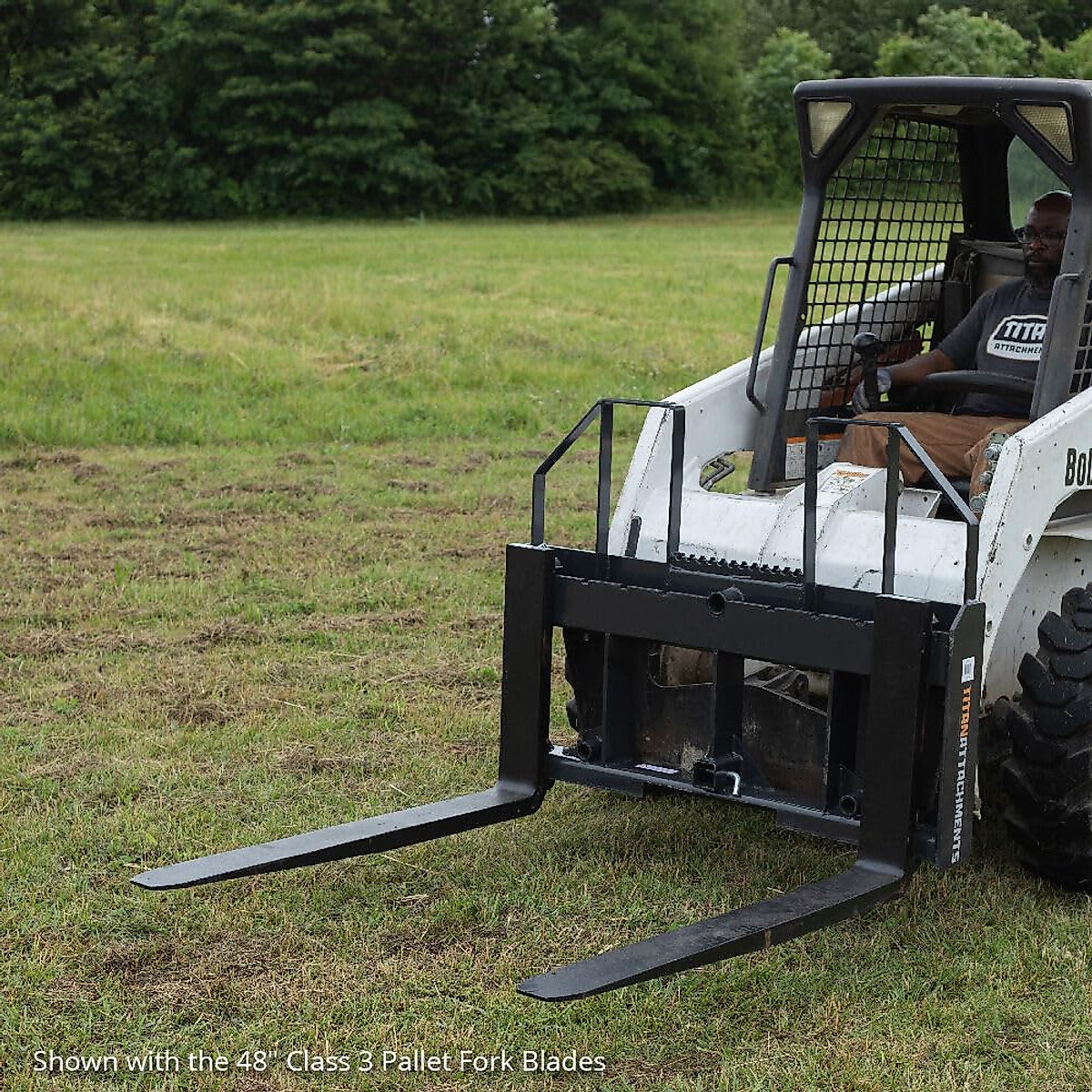 Titan Attachments 60in Pallet Fork Blades, Class 3 Pallet Forks and Accessories, Rated 6,000 LB