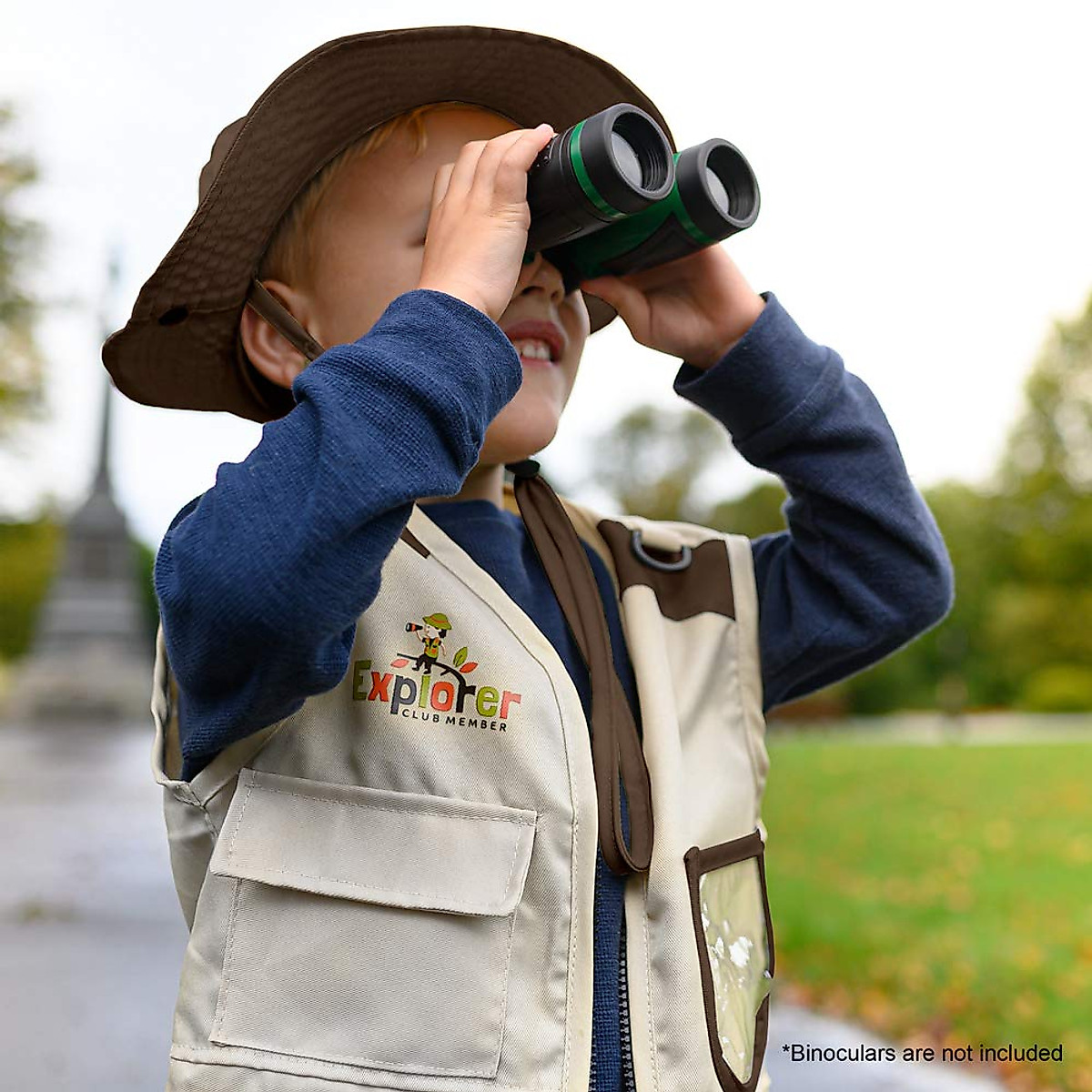 Cheerful Children Toys Kids Explorer Costume including Safari Vest and Hat - Boys & girls aged between 4-6 - Role play as paleontologist, zoo keeper, park ranger or fishing