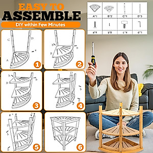 Cosy Kozy Multifunctional 3 Tier Bamboo Waterproof Corner Shower Bench with Storage Shelf - Corner Shower Stool for Inside Shower for Shaving Legs