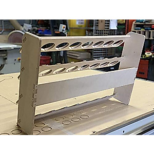 Factory Crafts Spray Can Lube Holder Organization Storage Rack Wood Shelf Case Organizer 24-Slot Plywood