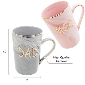 New Parents Pregnancy Gifts for First Time Moms and Dads Includes Premium Gift Basket with Mom and Dad Mugs 14 oz - Expecting Mother to be - Welcome Baby Shower Gender Reveal