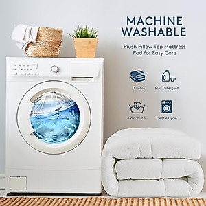 MASVIS Dual Layer 4 Inch Memory Foam Mattress Topper California King Size, Medium Support, 2 Inch Cooling Gel Memory Foam & 2 Inch Viscose Made from Bamboo Pillow Top Cover for Back Pain, Breathable