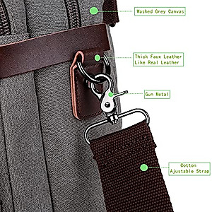 Baosha Convertible Briefcase Backpack 17 Inch Laptop Bag Case Business Briefcase HB-22 (Grey)