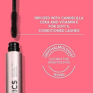 ForChics Better Than Falsies Mascara | Eyelash Growth Mascara that Heals | Volume & Length | Moisturizing Black Mascara for Sensitive Eyes