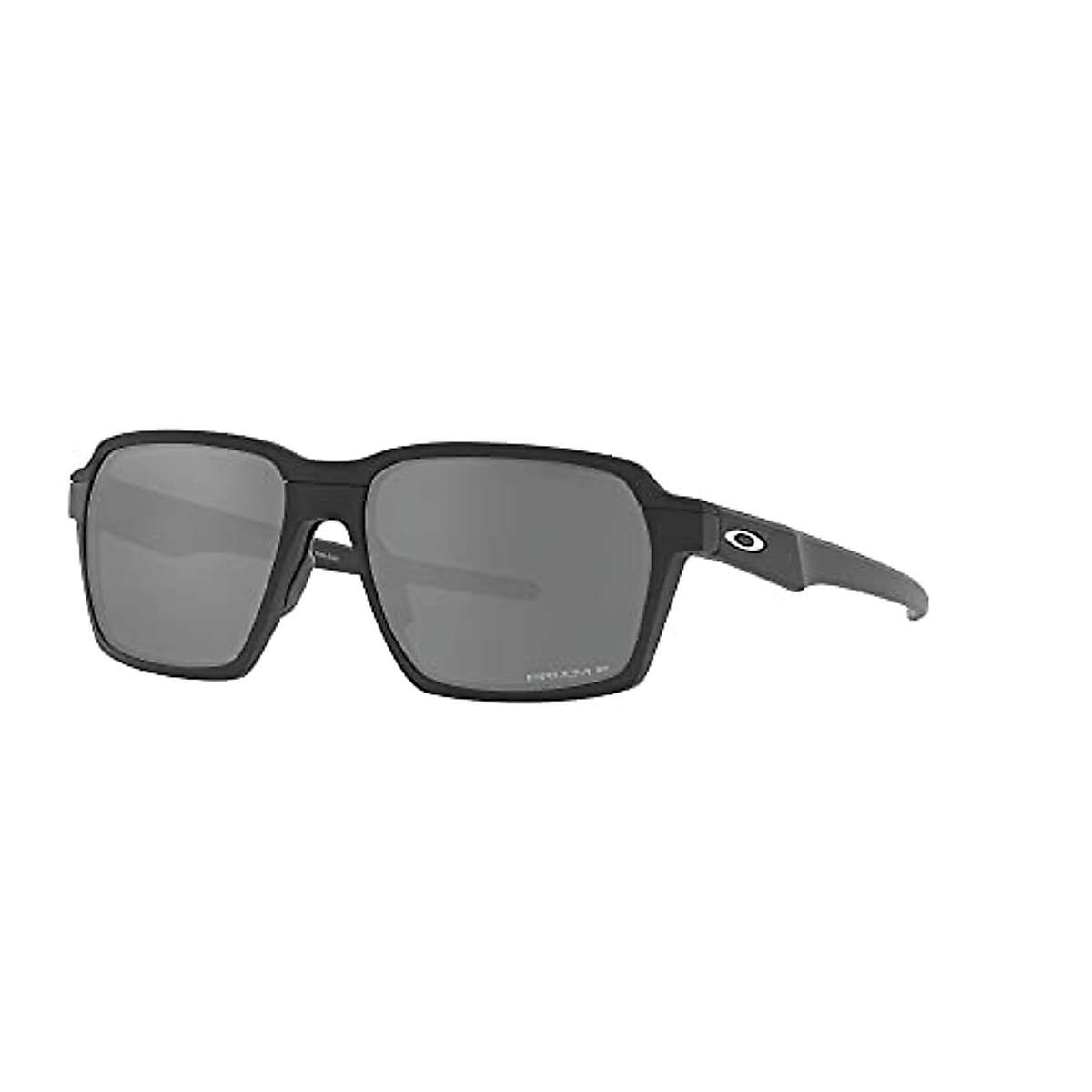 Oakley Men's OO4143 Parlay Rectangular Sunglasses, Matte Black/Prizm Black Polarized, 58 mm