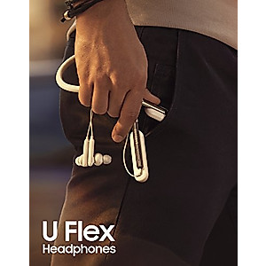 Samsung U Flex Bluetooth Wireless In-ear Flexible Headphones with Microphone (US Version with Warranty), White - EO-BG950CWEGUS